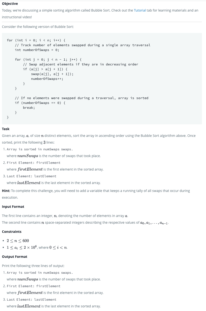 Day 20: Sorting – Kickstart Coding