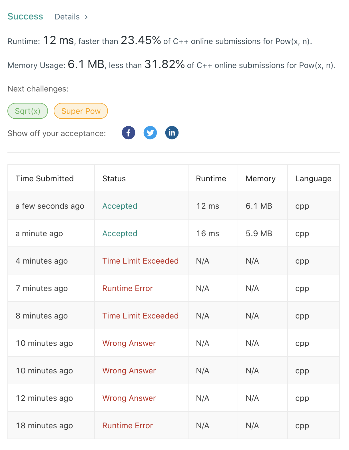 50. Pow(x, n) – Kickstart Coding