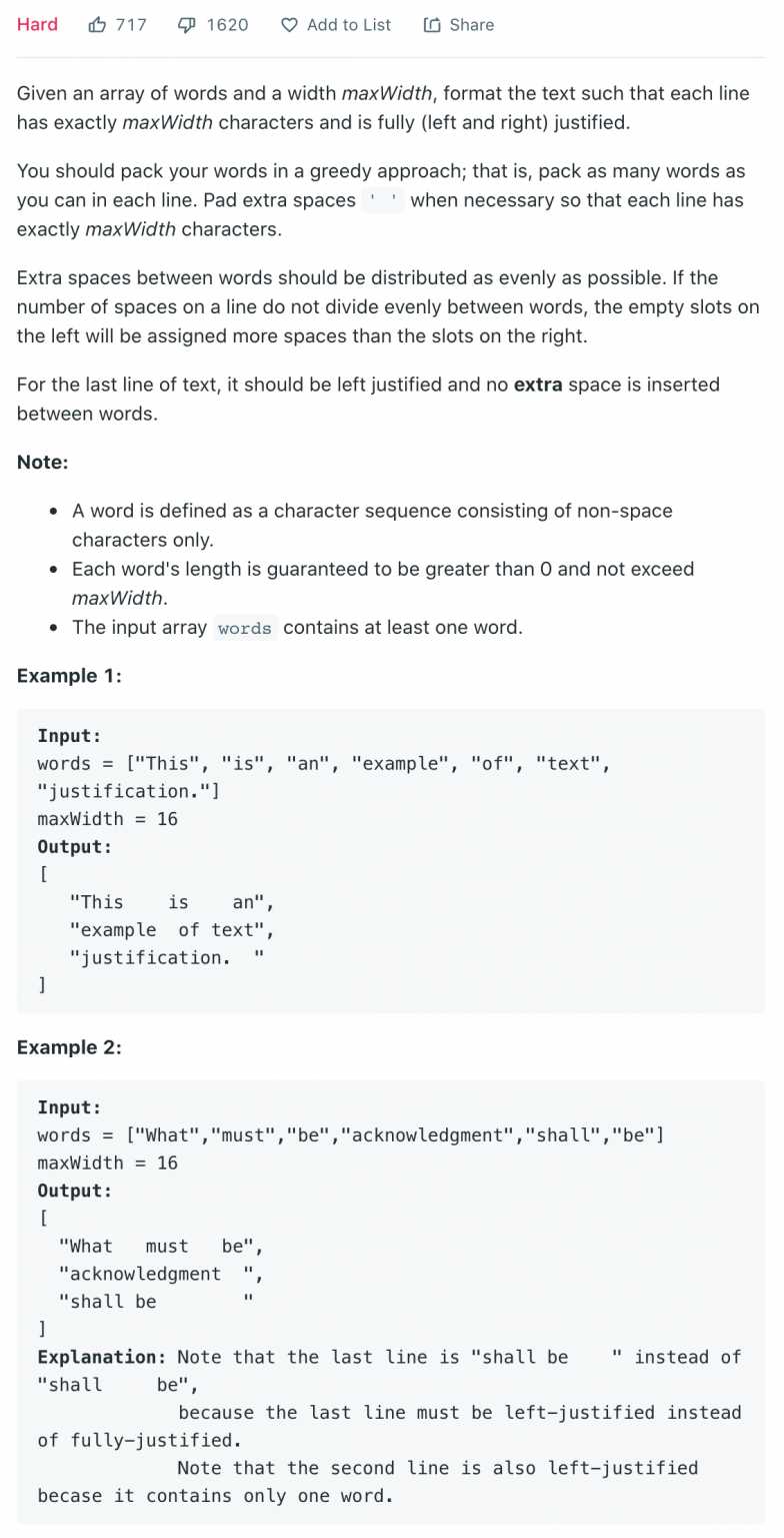 68. Text Justification – Kickstart Coding