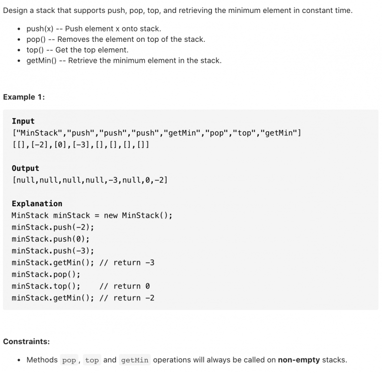 155. Min Stack – Kickstart Coding