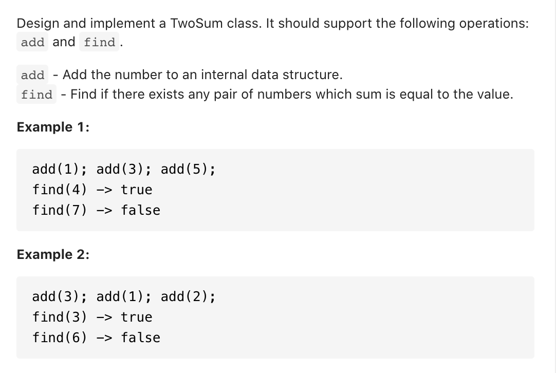 170 Two Sum Iii Data Structure Design Kickstart Coding 