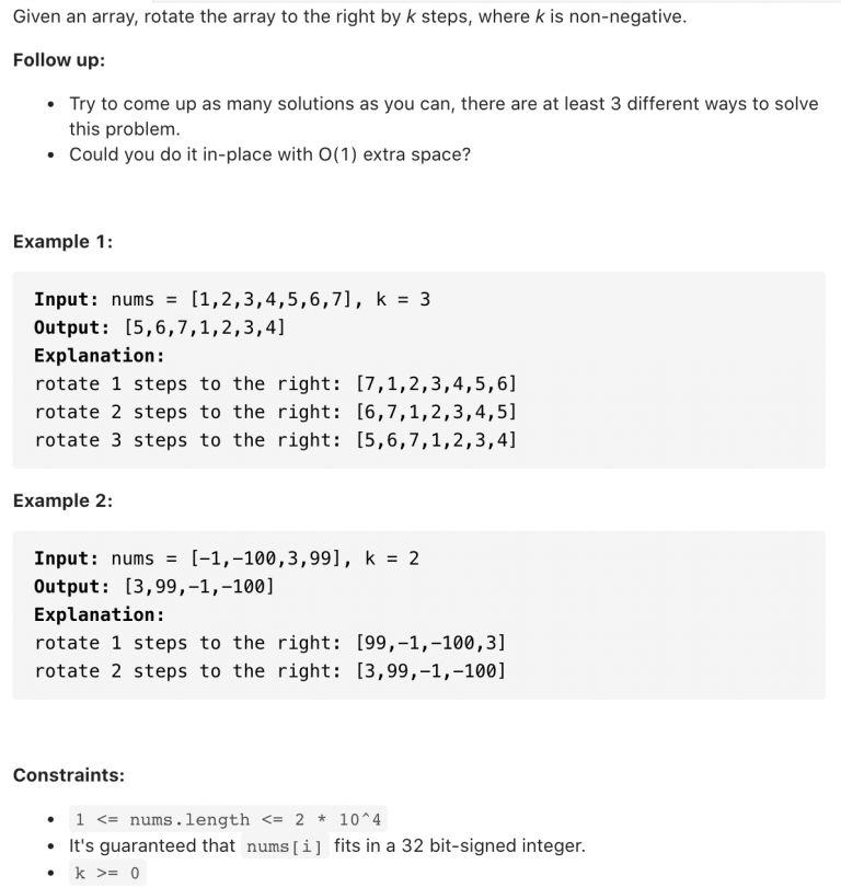 189. Rotate Array – Kickstart Coding