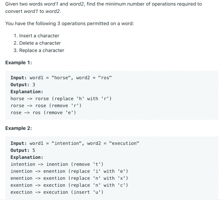 72. Edit Distance – Kickstart Coding