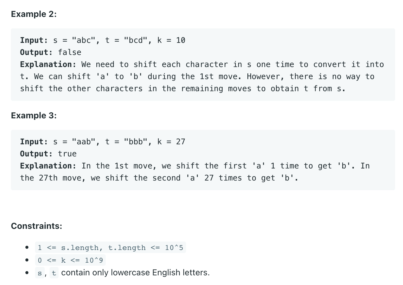 1540. Can Convert String in K Moves – Kickstart Coding 1540. Can Convert String in K Moves – Kickstart Coding