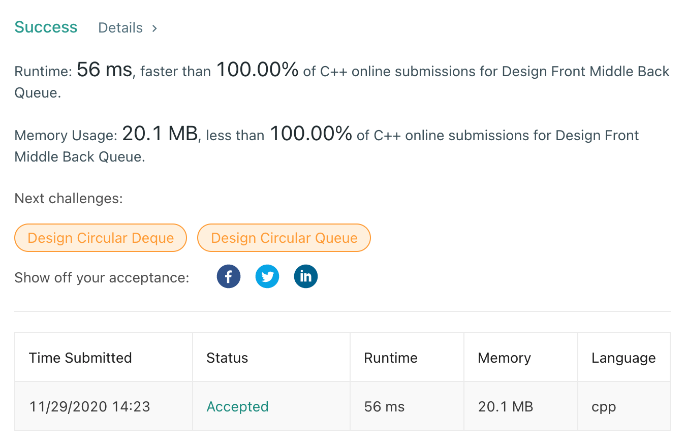 1670. Design Front Middle Back Queue – Kickstart Coding