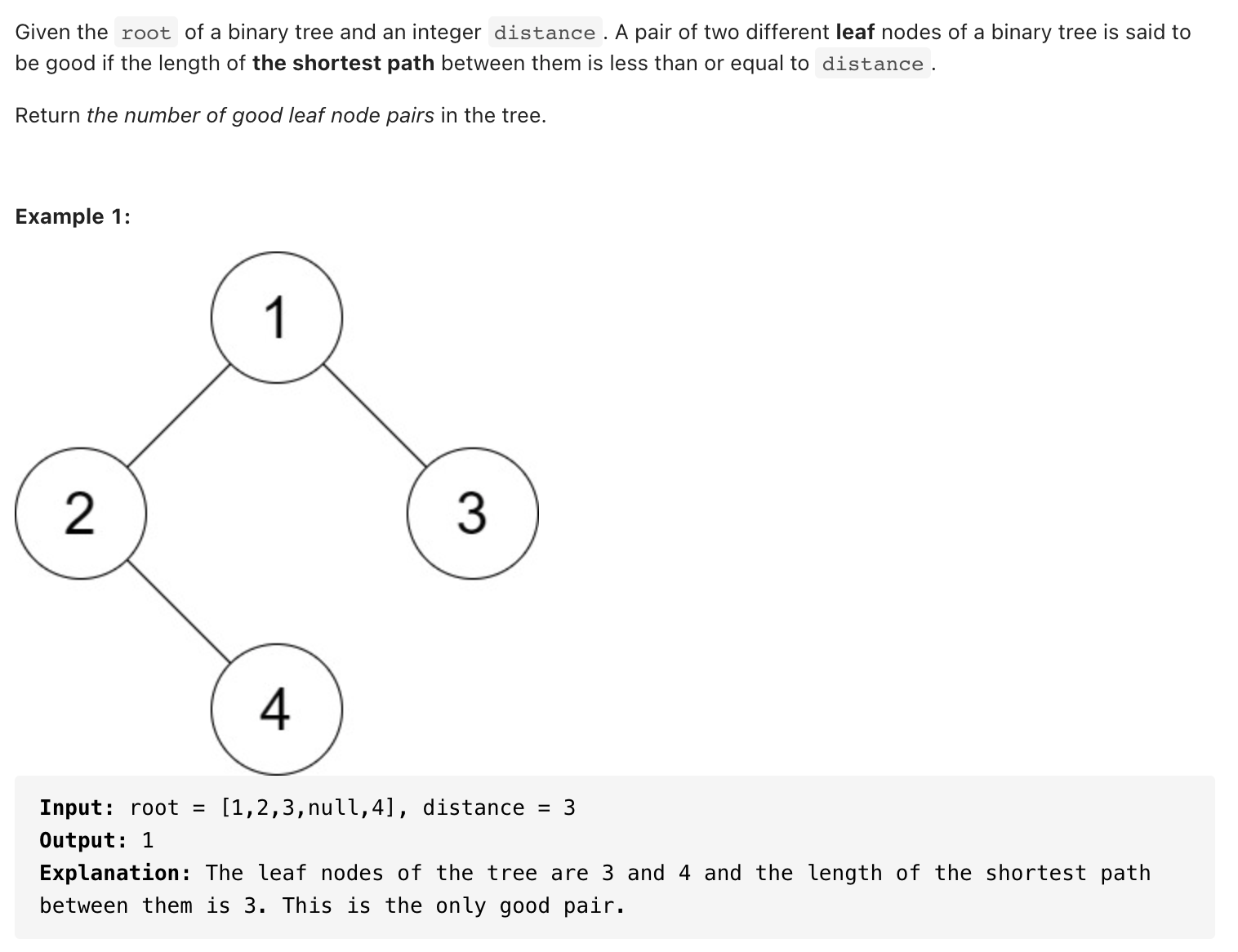1530. Number of Good Leaf Nodes Pairs – Kickstart Coding