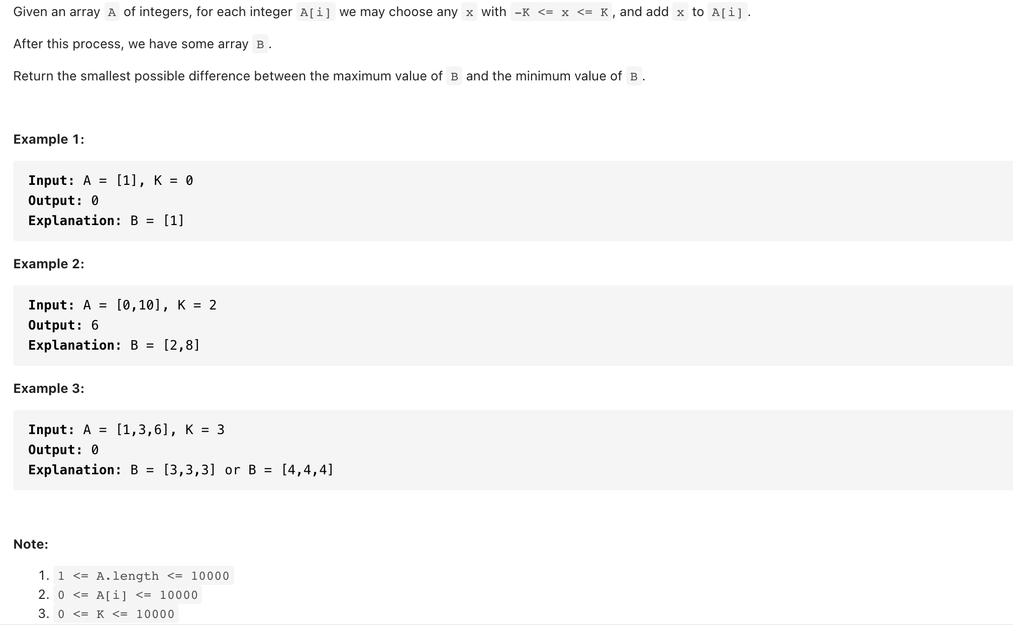 908 Smallest Range I Kickstart Coding 