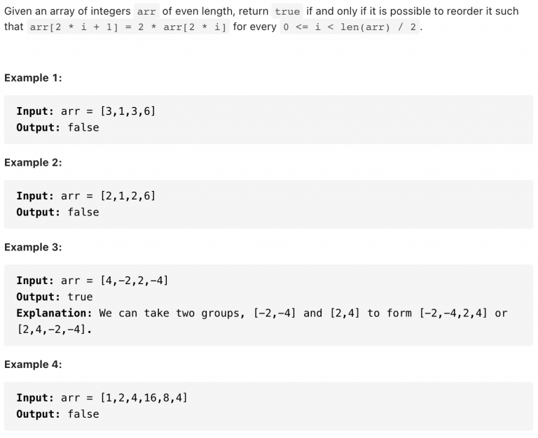 954. Array of Doubled Pairs – Kickstart Coding