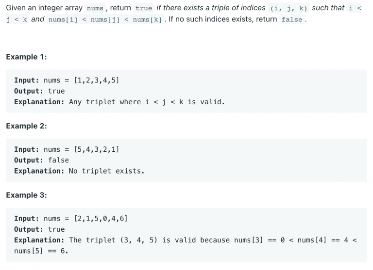 334 Increasing Triplet Subsequence Kickstart Coding