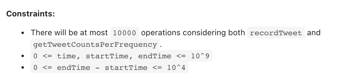 1348. Tweet Counts Per Frequency – Kickstart Coding