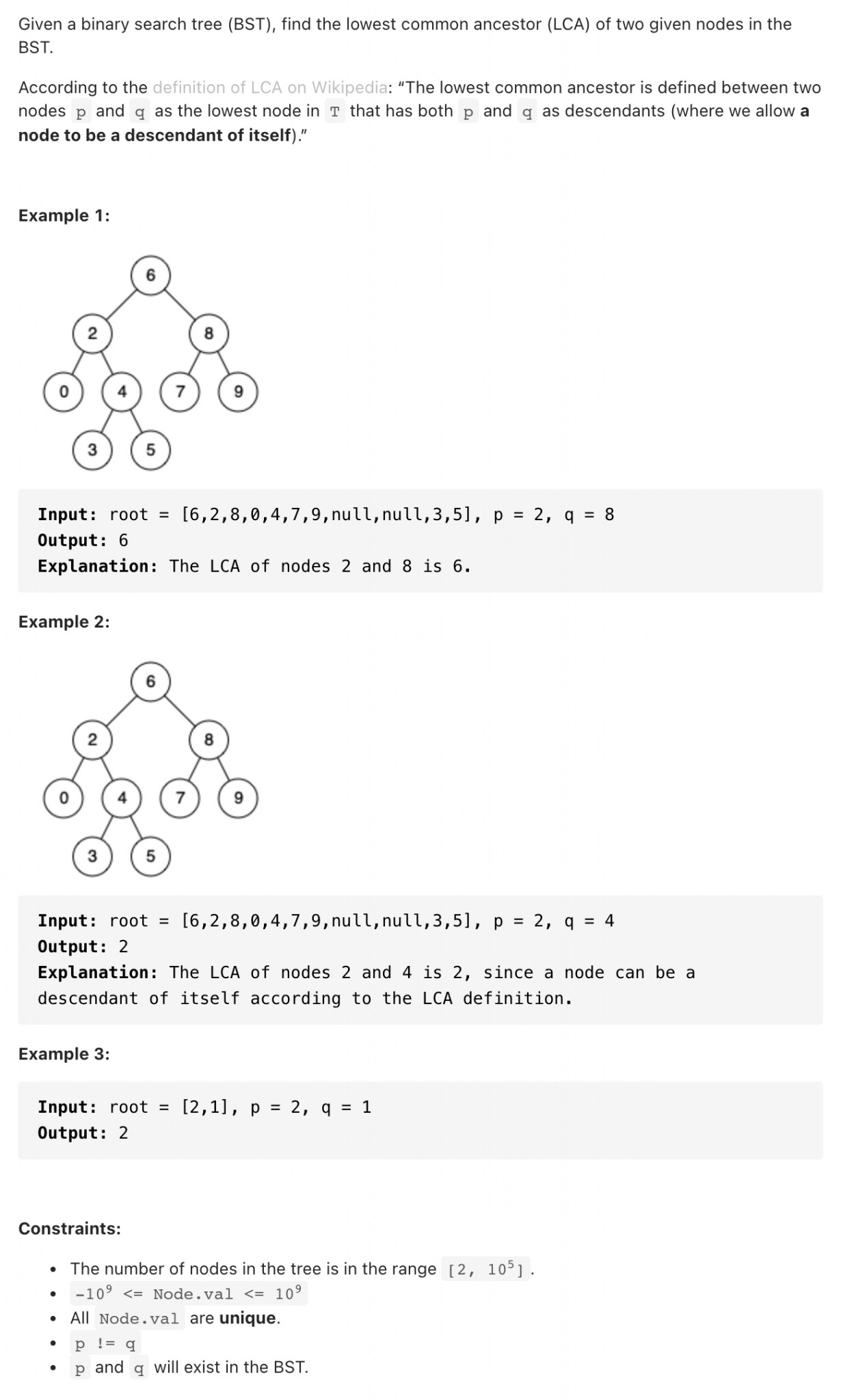 235. Lowest Common Ancestor of a Binary Search Tree – Kickstart Coding