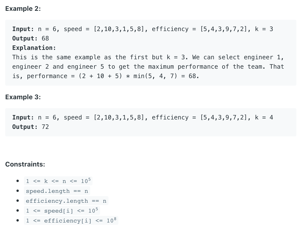 1383. Maximum Performance of a Team – Kickstart Coding