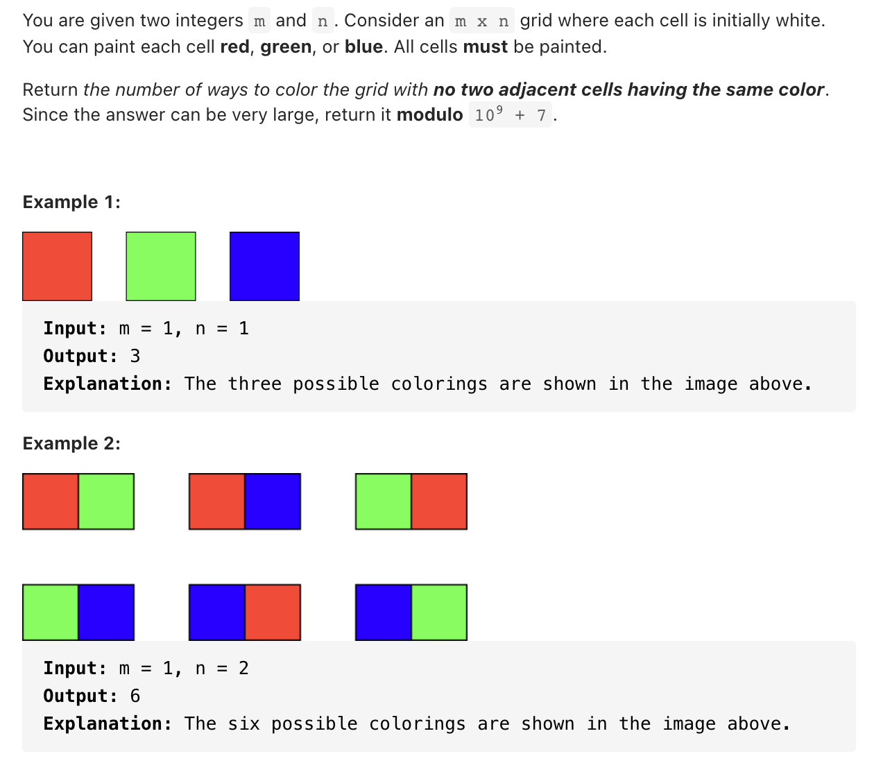1931. Painting a Grid With Three Different Colors – Kickstart Coding