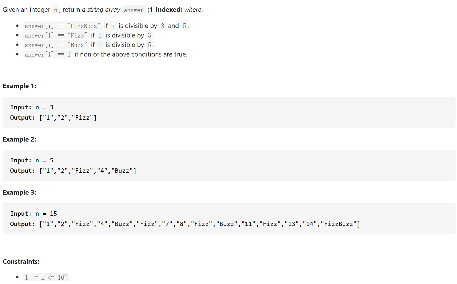 412. Fizz Buzz – Kickstart Coding 412. Fizz Buzz – Kickstart Coding