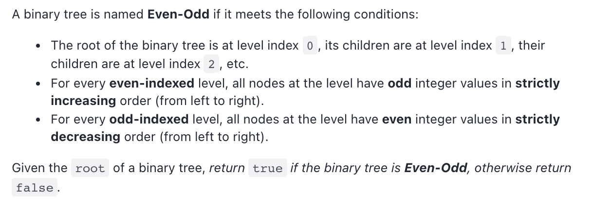 1609. Even Odd Tree – Kickstart Coding